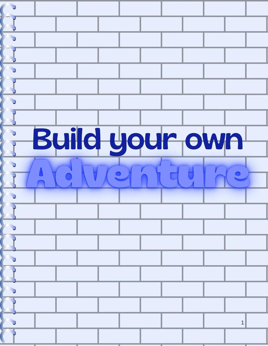 Blue Brick Inspired Diary | Digital Planner PDF | LEGO Inspired Journal ...
