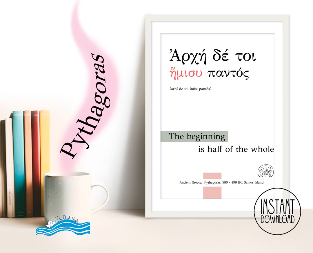 Pythagoras Printable Quote, Greek Philosophy Poster, Instant Download ...