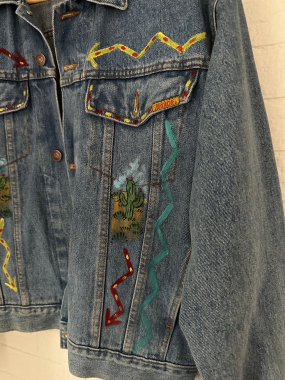 Rare Vintage Jordache Denim Jacket with Beautiful Han… - Gem