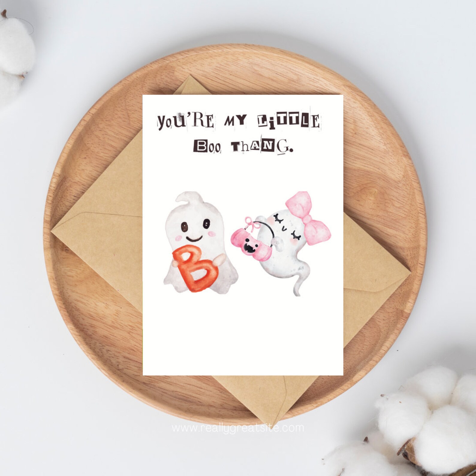 Halloween Card, You're My Little Boo Thang Greeting Card, Anniversary ...