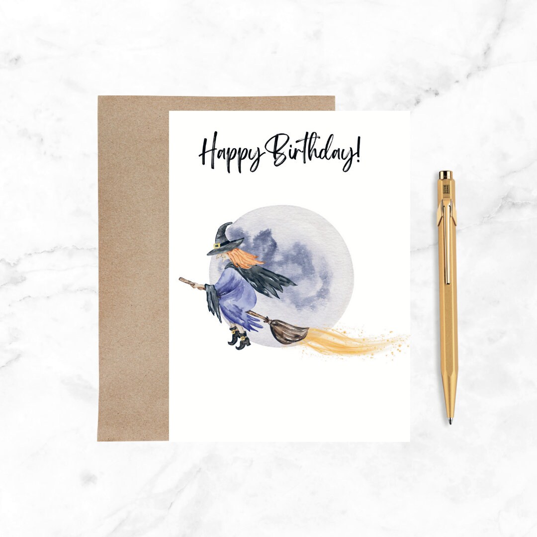 Funny Witch Birthday Card | Bewitching Friend - Etsy