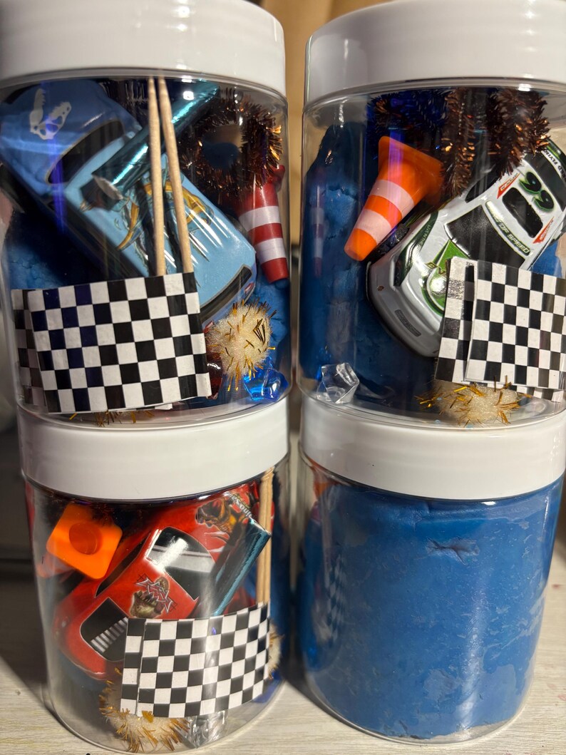 Race Car Playdough Jar - Etsy