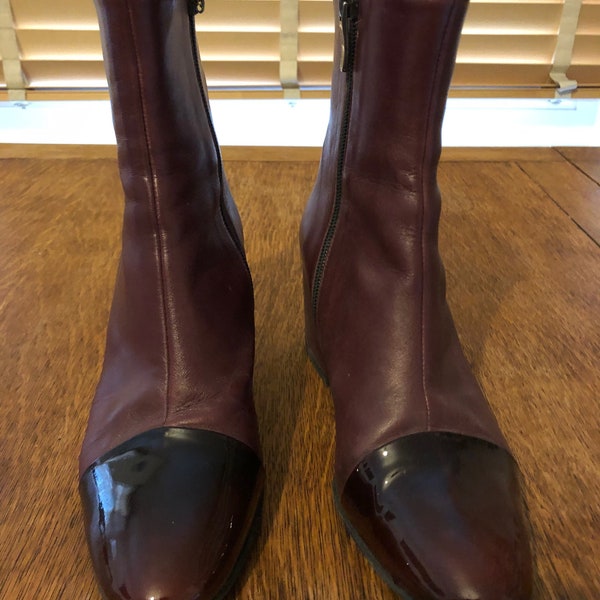 Burgundy Boots - Etsy