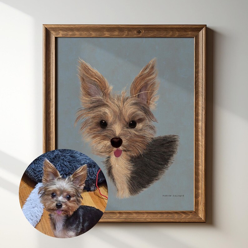 Custom Pet Portrait - Hand-drawn Digital Pet Illustration - Procreate ...