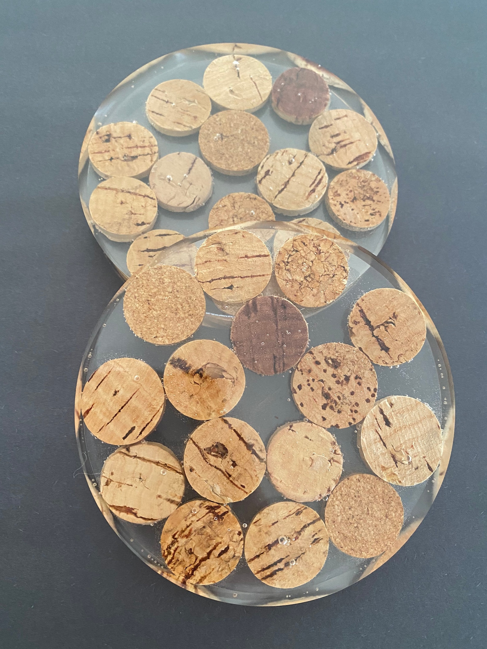Wine Cork Resin Coasters - Etsy