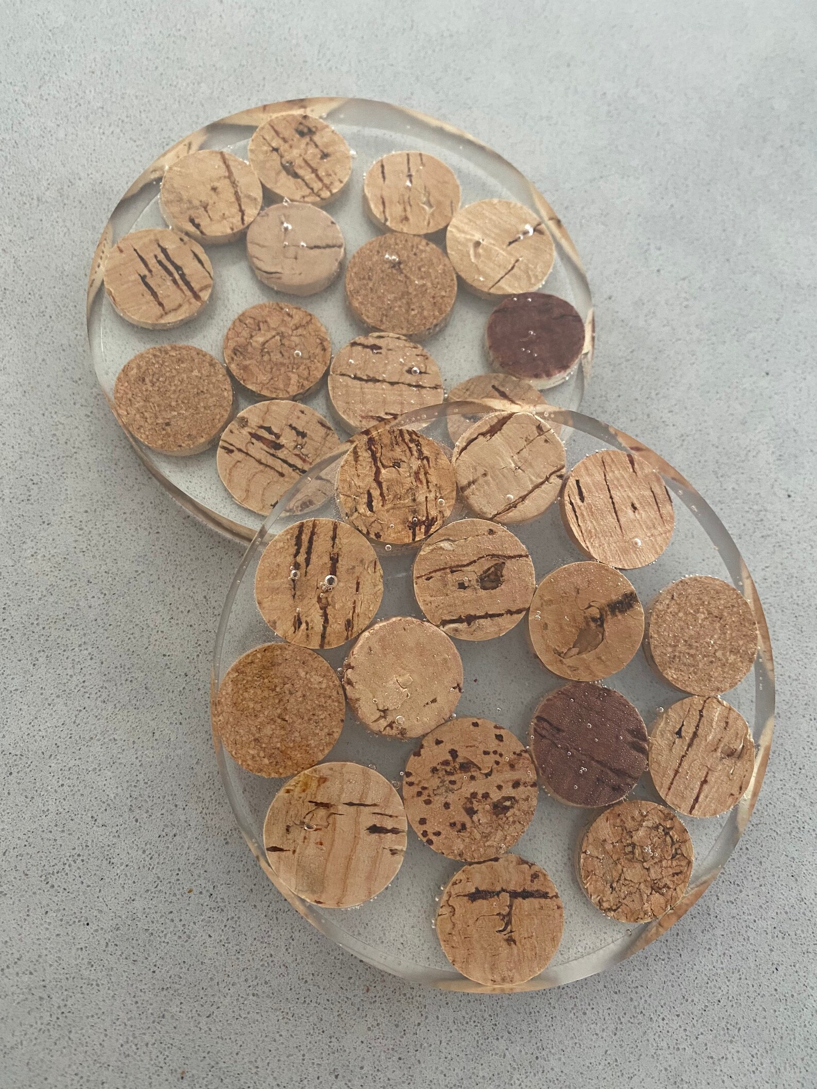 Wine Cork Resin Coasters - Etsy