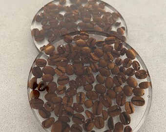 Coffee Bean Resin Coasters - Etsy