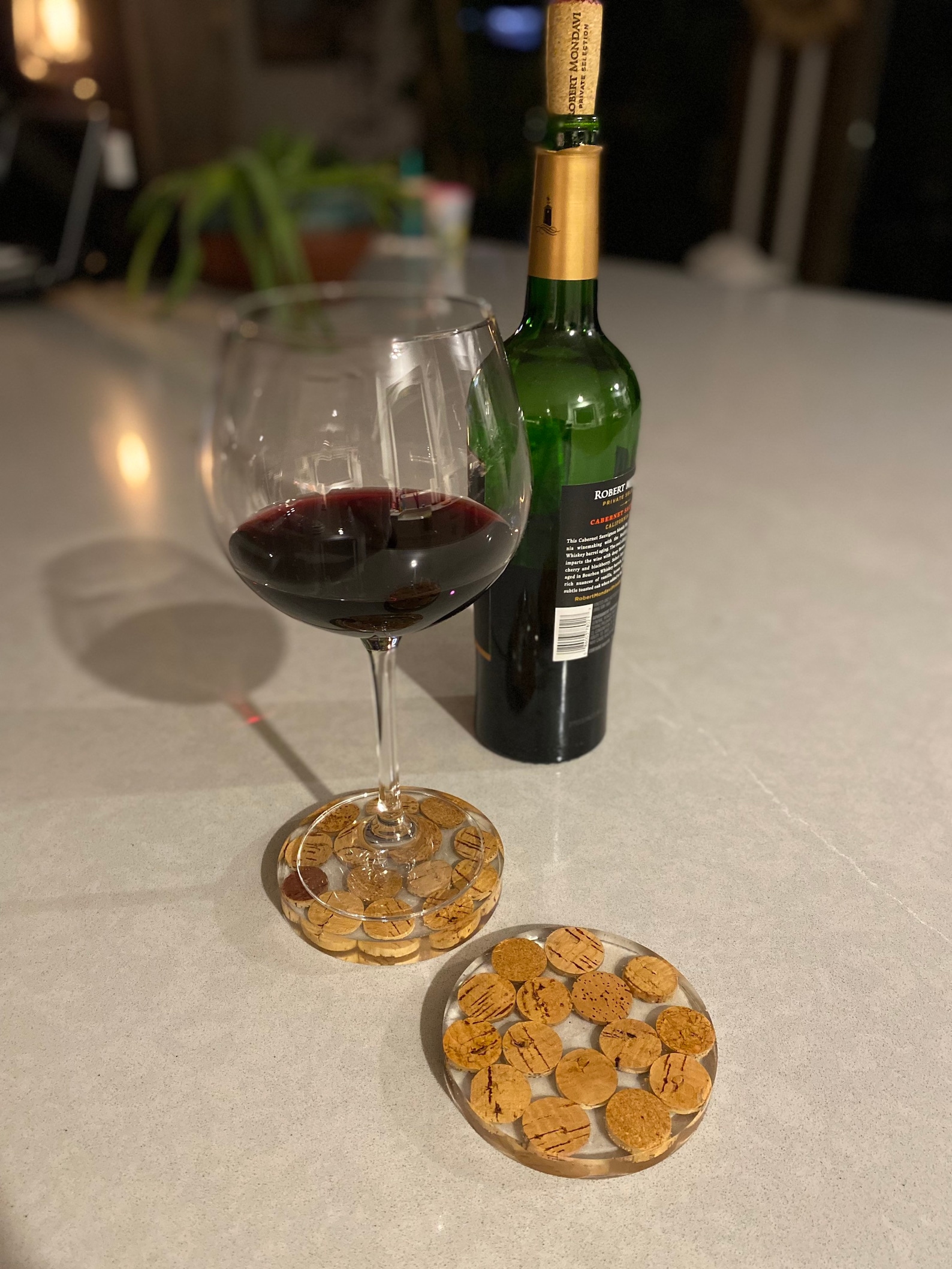Wine Cork Resin Coasters - Etsy