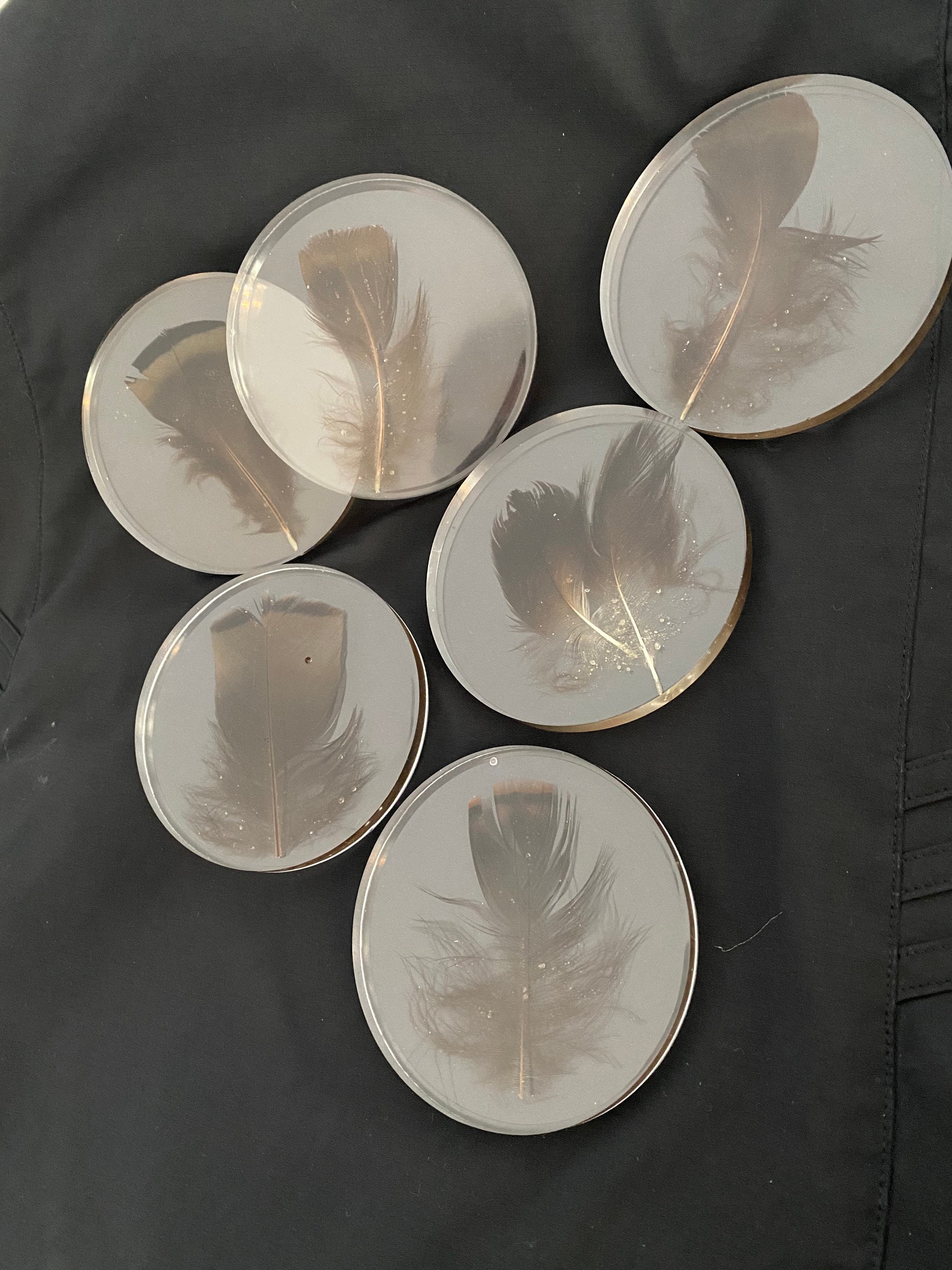 Wild Turkey Feather Resin Coasters - Etsy