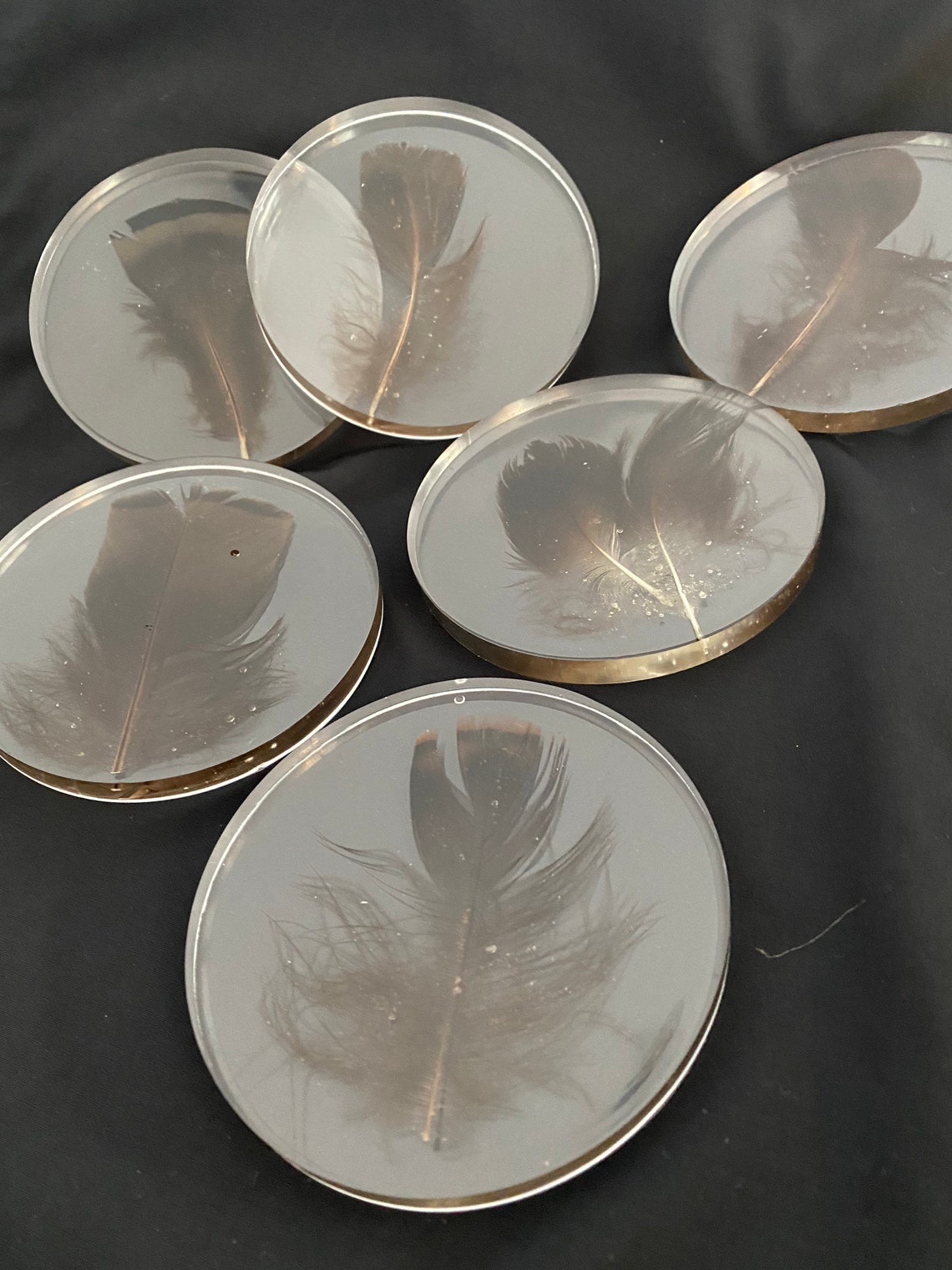 Wild Turkey Feather Resin Coasters - Etsy