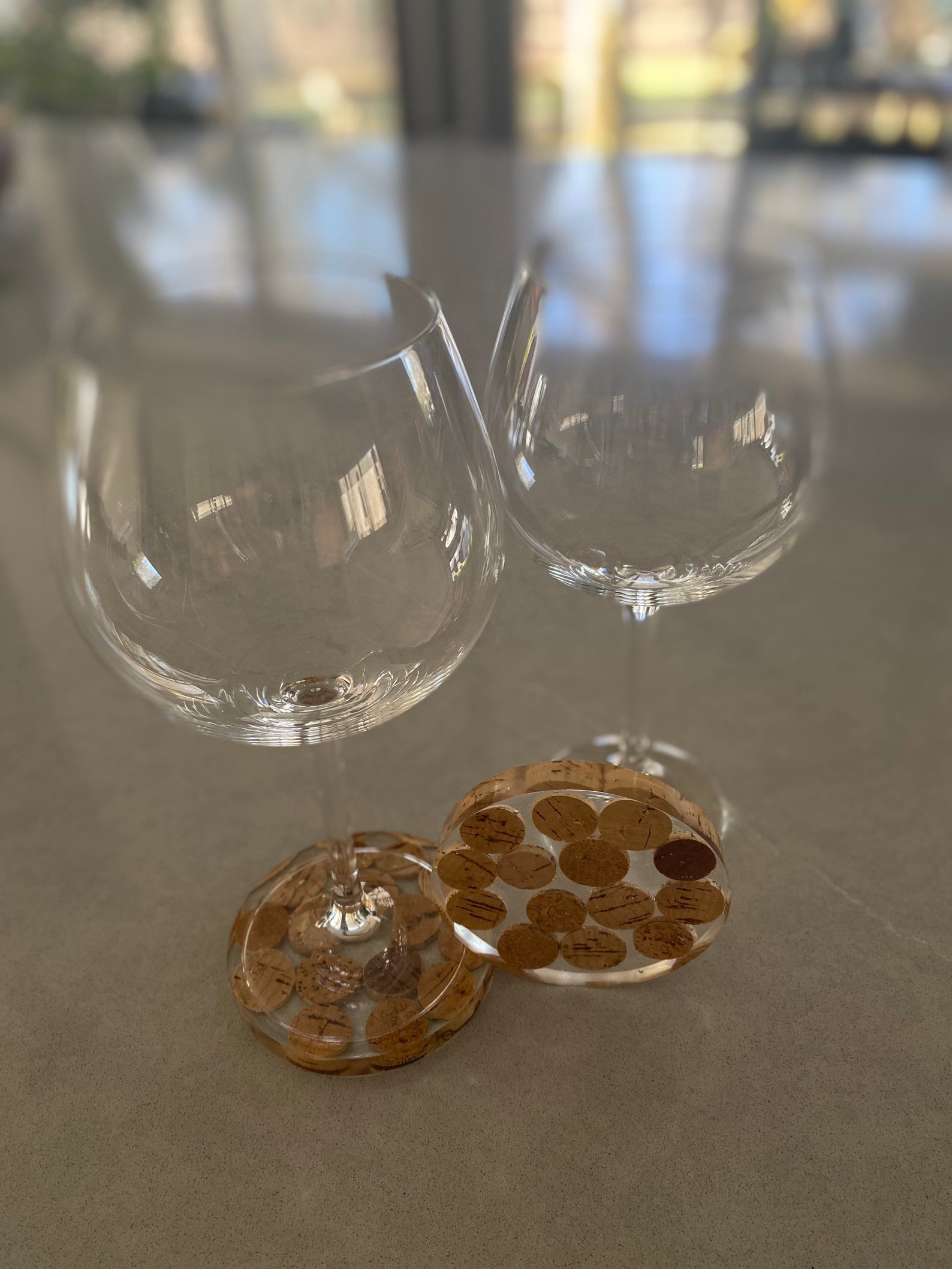 Wine Cork Resin Coasters - Etsy