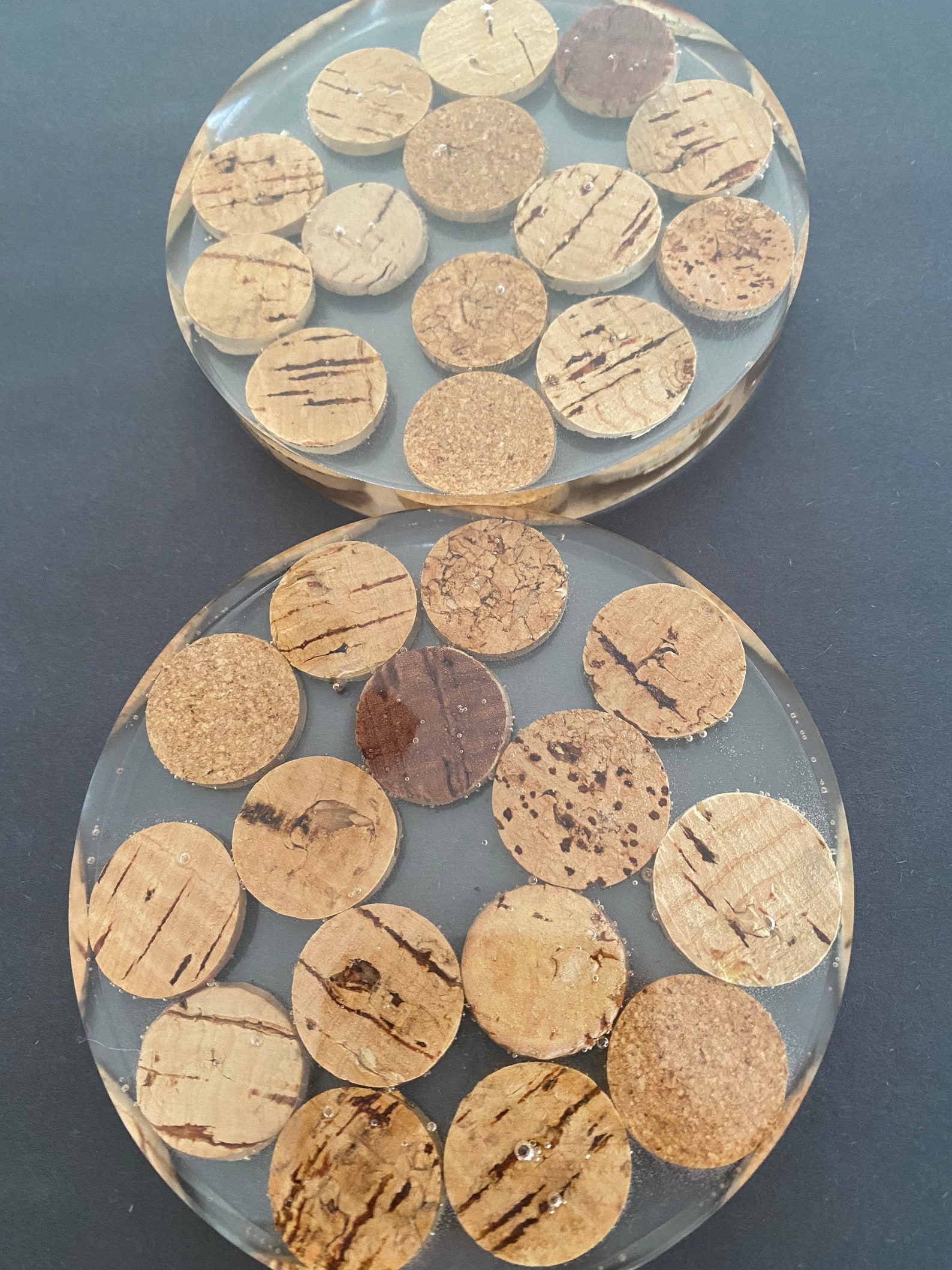 Wine Cork Resin Coasters - Etsy