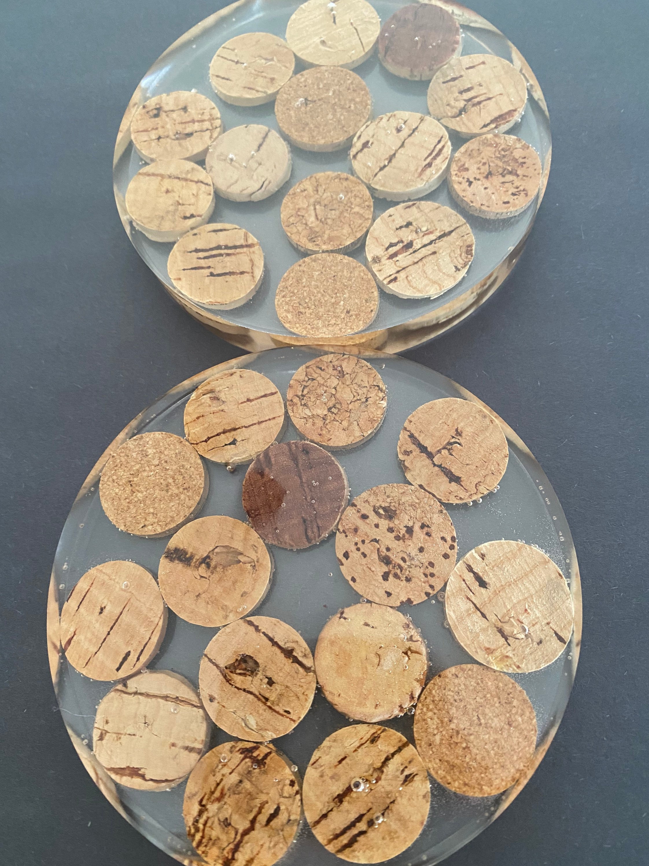 Wine Cork Resin Coasters - Etsy