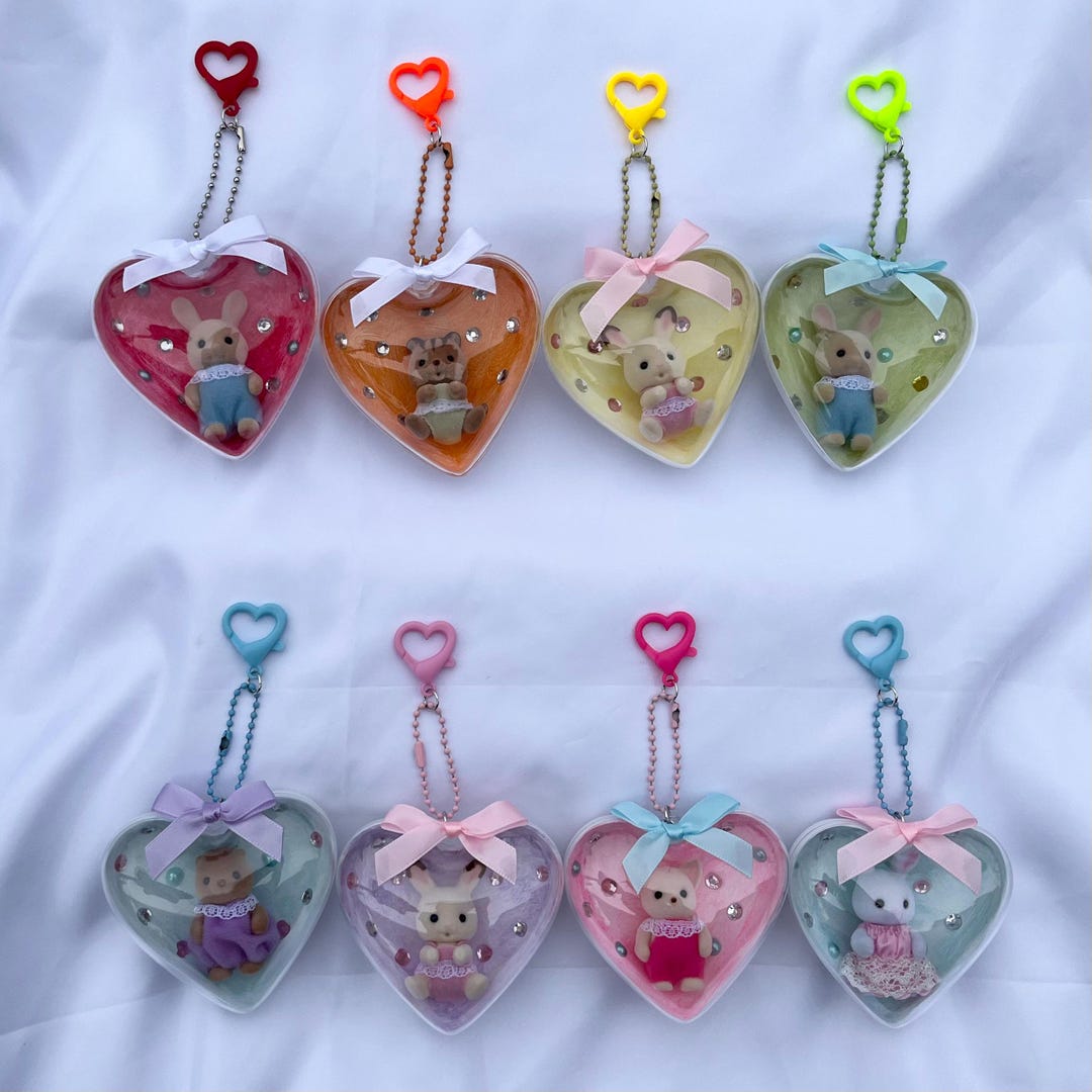 Heart Calico Critter Keychain - Etsy