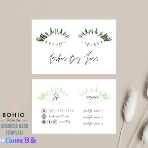 Lash Tech Business Card Template, Minimalist Elegant Design (canva ...