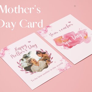 Mothers Day Gift Card Template Canva Printable Canva Template ...