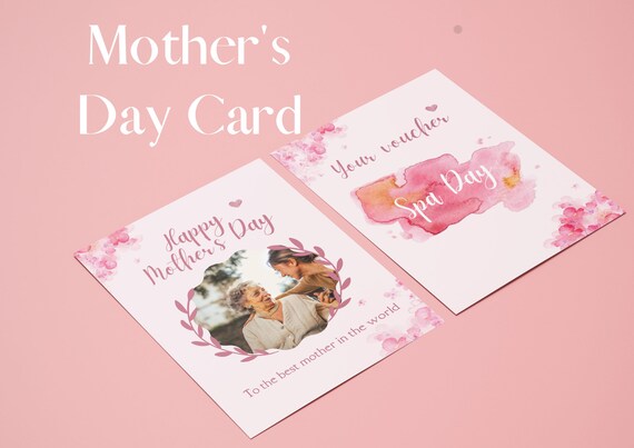 Mothers Day Gift Card Template Canva Printable Canva - Etsy