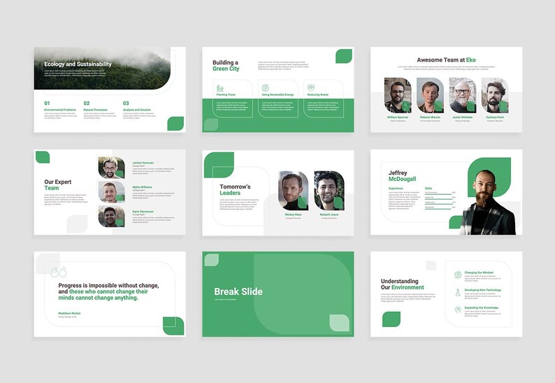 Ecology Powerpoint Presentation Template / Editable Powerpoint Template ...