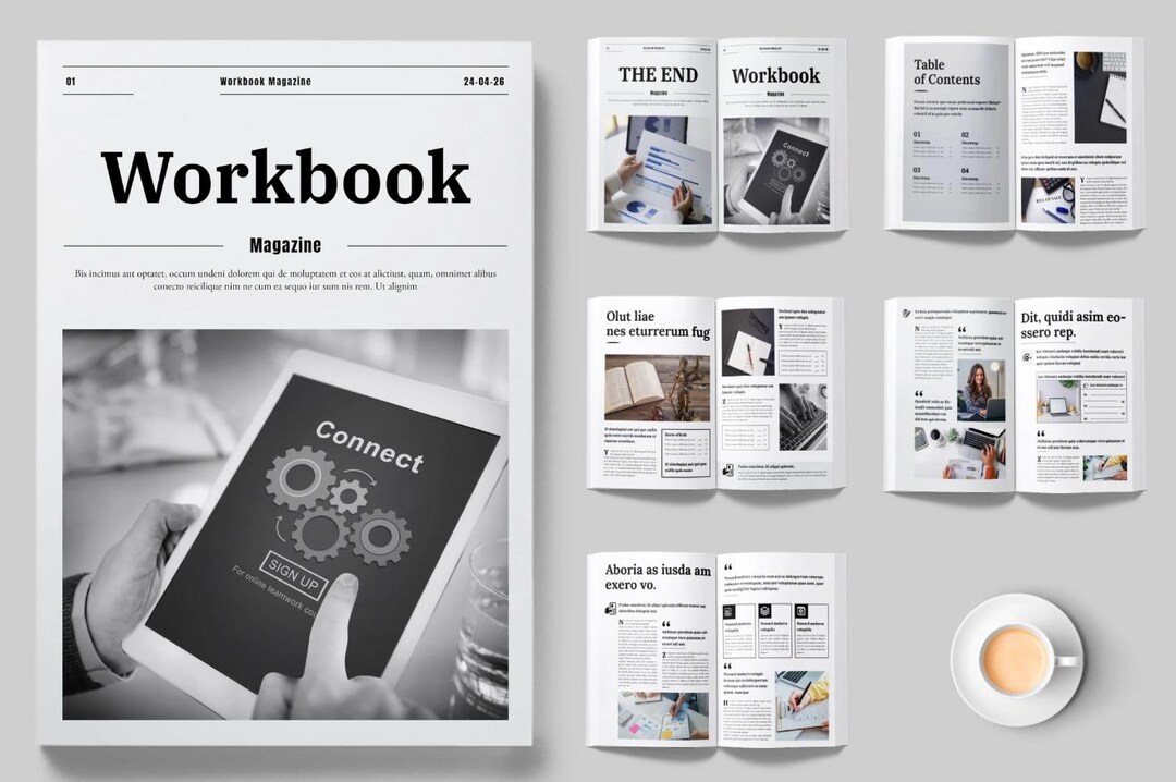 Magazine Workbook Template | Professional and Modern Design Adobe ...