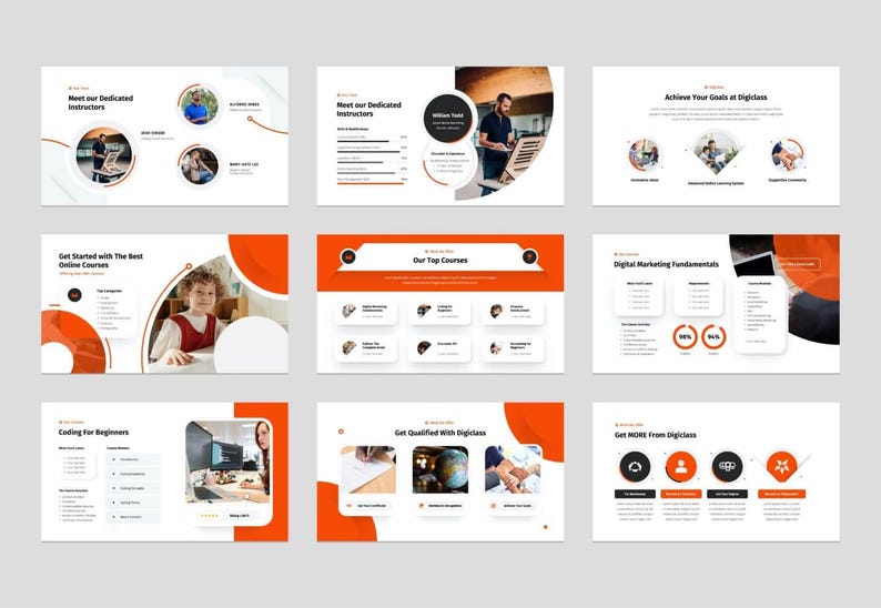 Online Learning Course Powerpoint Presentation Template / Editable ...