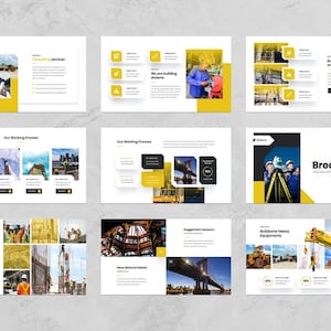 Construction & Building Powerpoint Presentation Template / Editable Powerpoint Template Design ...