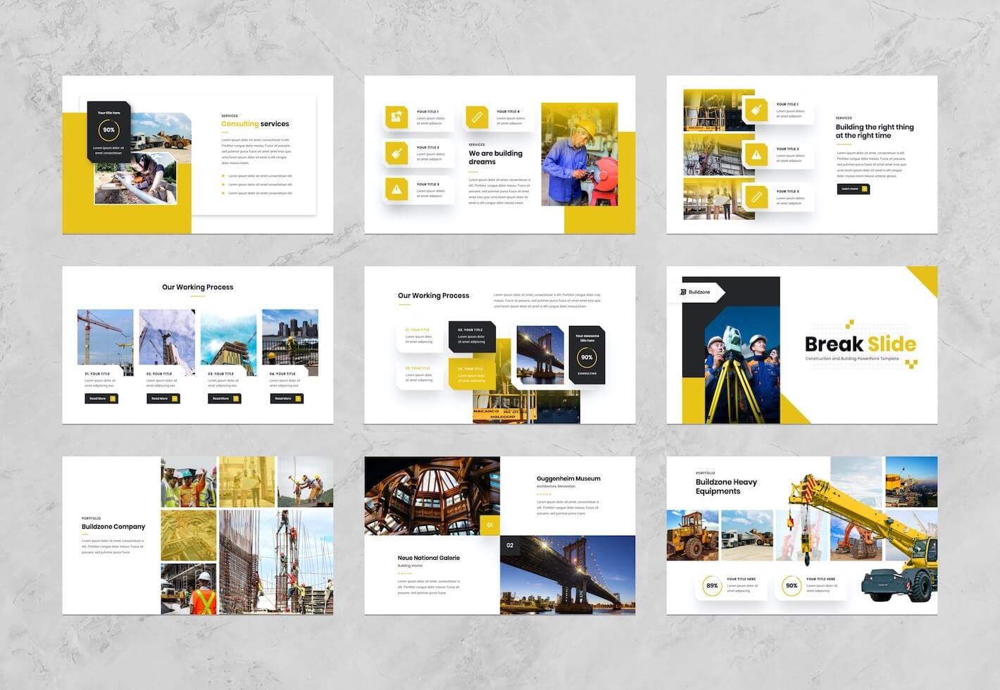 Construction & Building Powerpoint Presentation Template / Editable ...