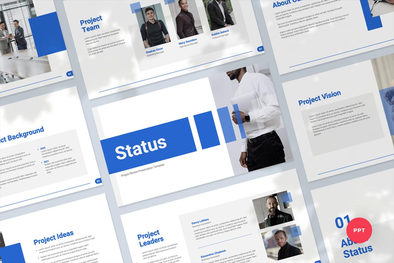 Project Review Powerpoint Presentation Template / Editable Powerpoint ...