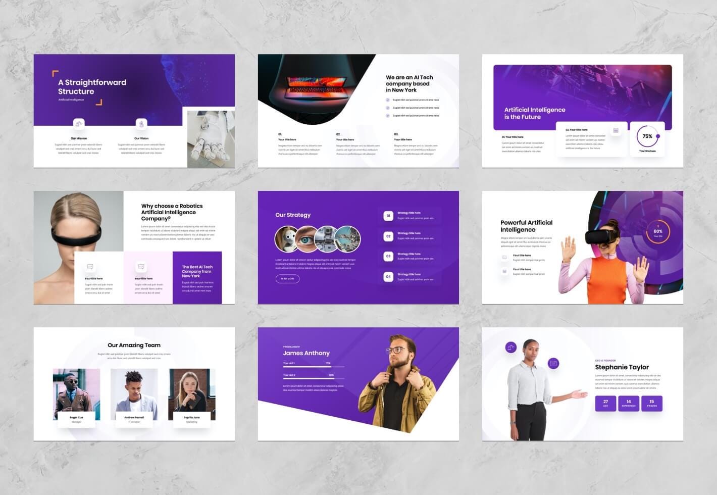 Artificial Intelligence Powerpoint Presentation Template / Editable ...