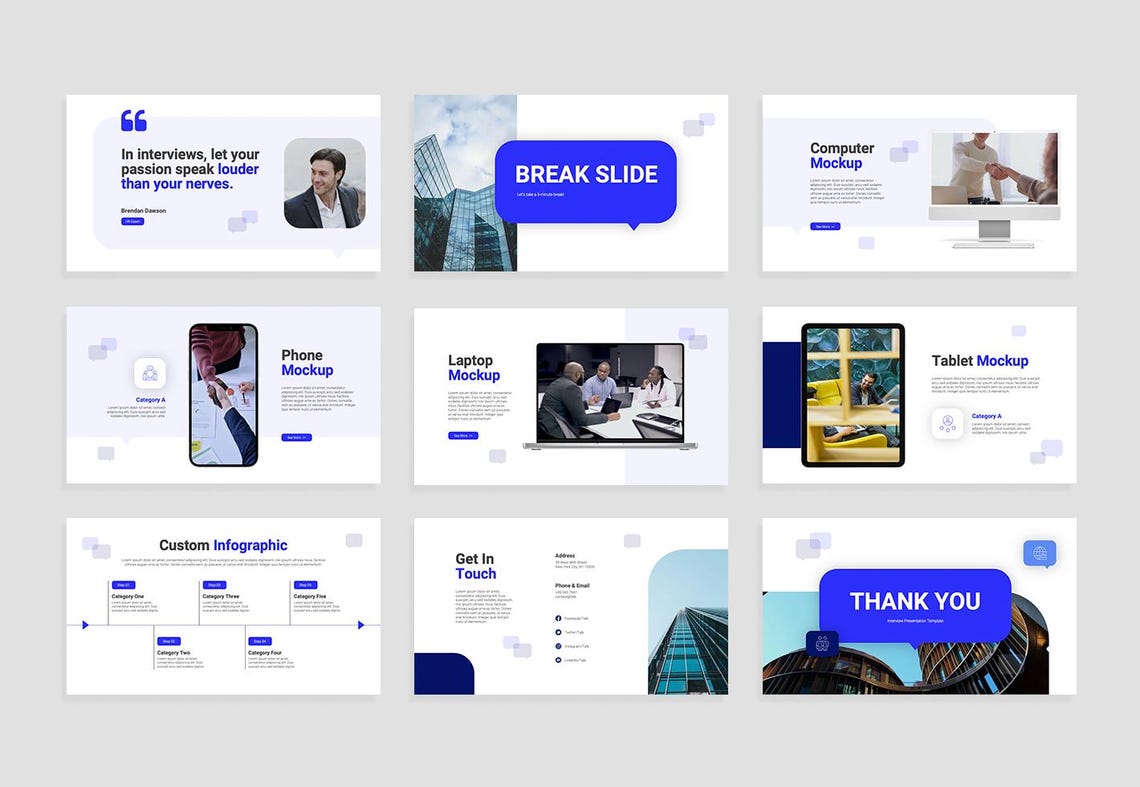 Interview Powerpoint Presentation Template / Editable Powerpoint ...