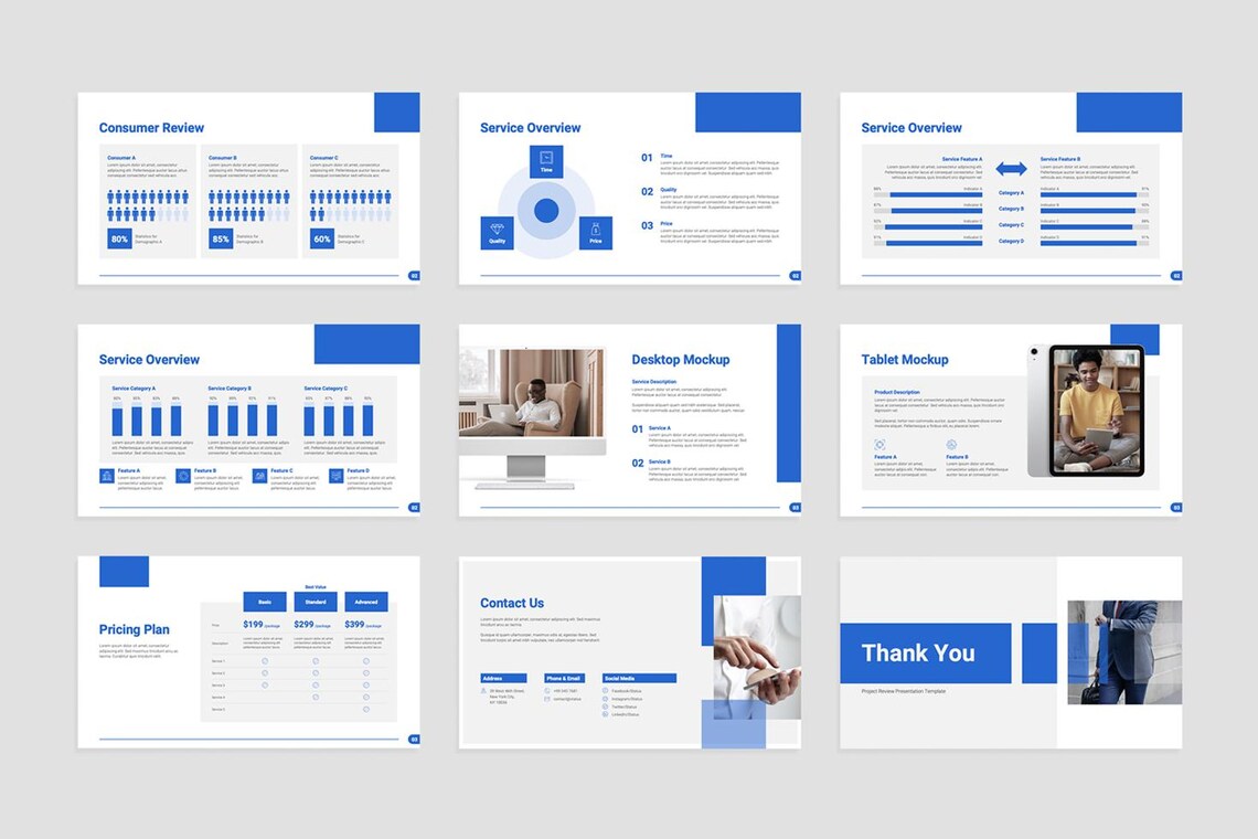 Project Review Powerpoint Presentation Template / Editable Powerpoint ...