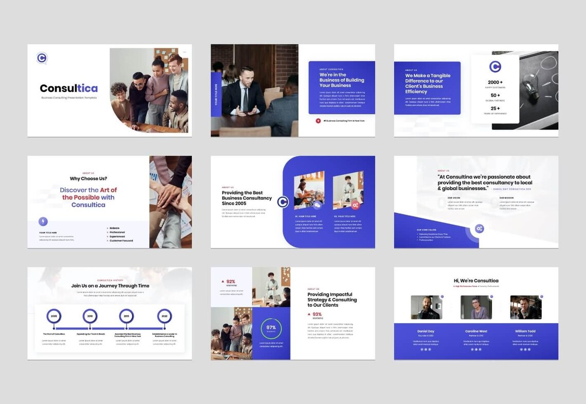 Business Consulting Powerpoint Presentation Template / Editable ...