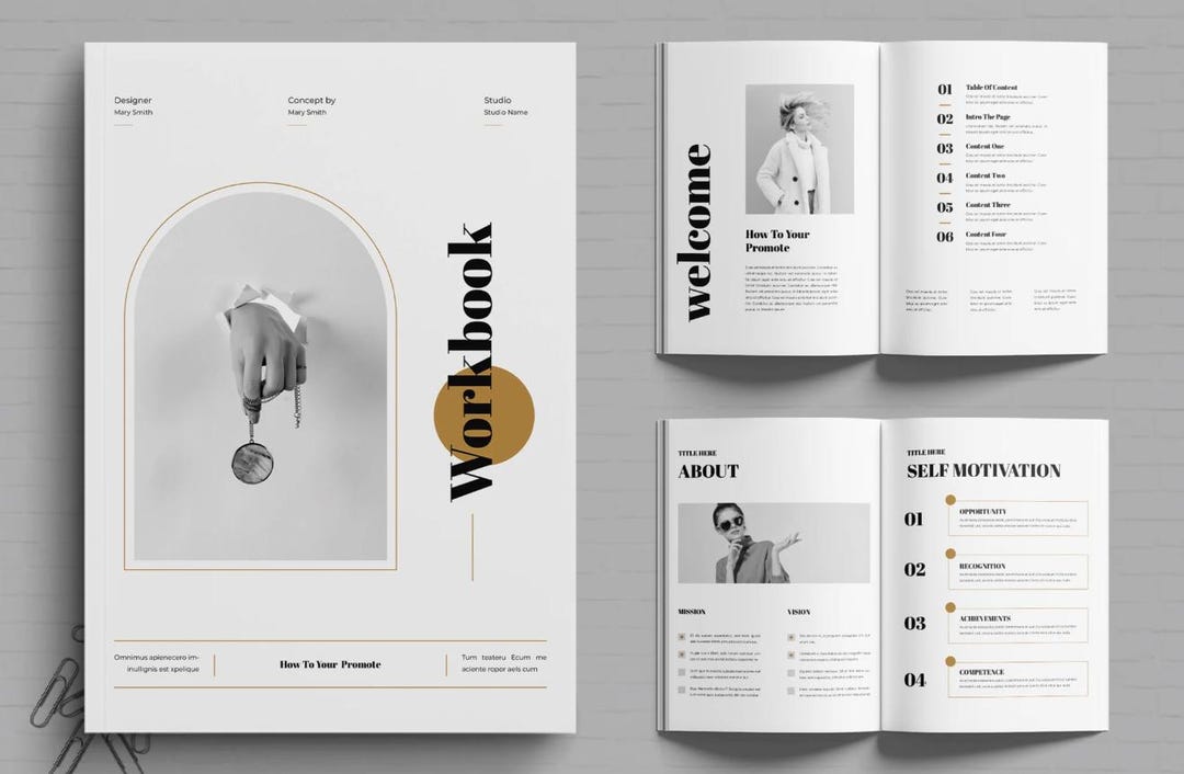 Course Workbook Template | Professional Design Adobe Indesign - Etsy
