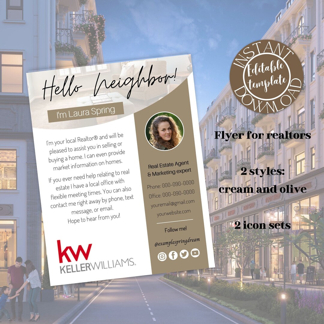 Simple Realtor Introduction Flyer | Hello Neighbor Letter | Real Estate ...