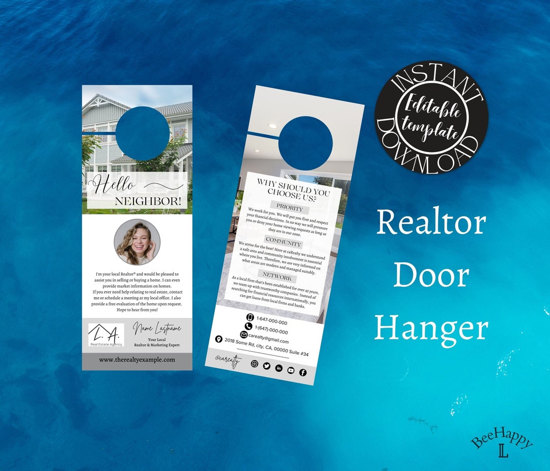 Hey Neighbor Realtor Door Hanger Template | Real Estate Farming ...