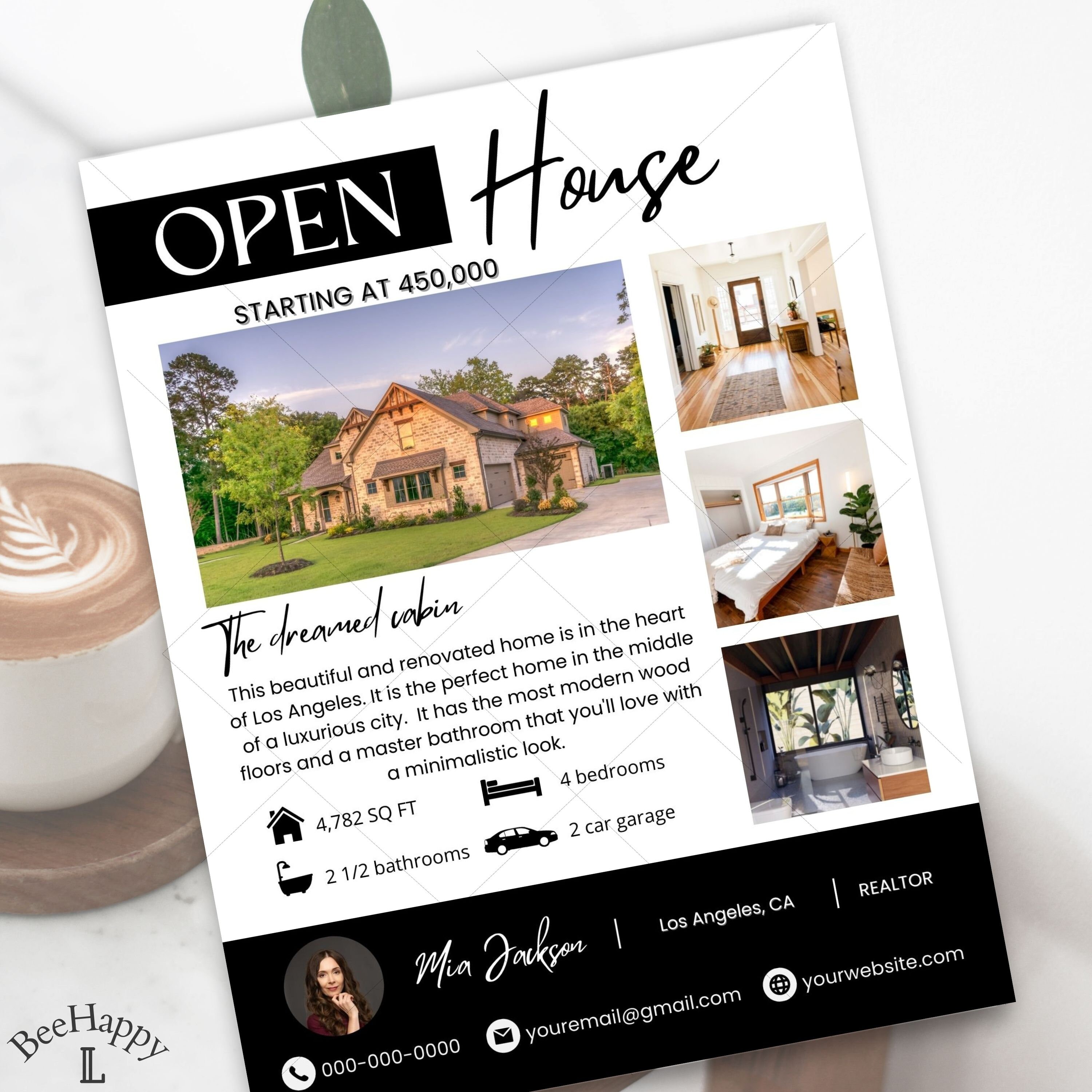 Modern Open House Flyer | Open House Flyer | Real Estate Flyer Template ...