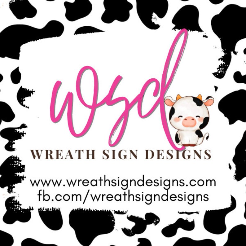 Howdy Y'all Cow Print Metal Wreath Sign for Front Door - Etsy