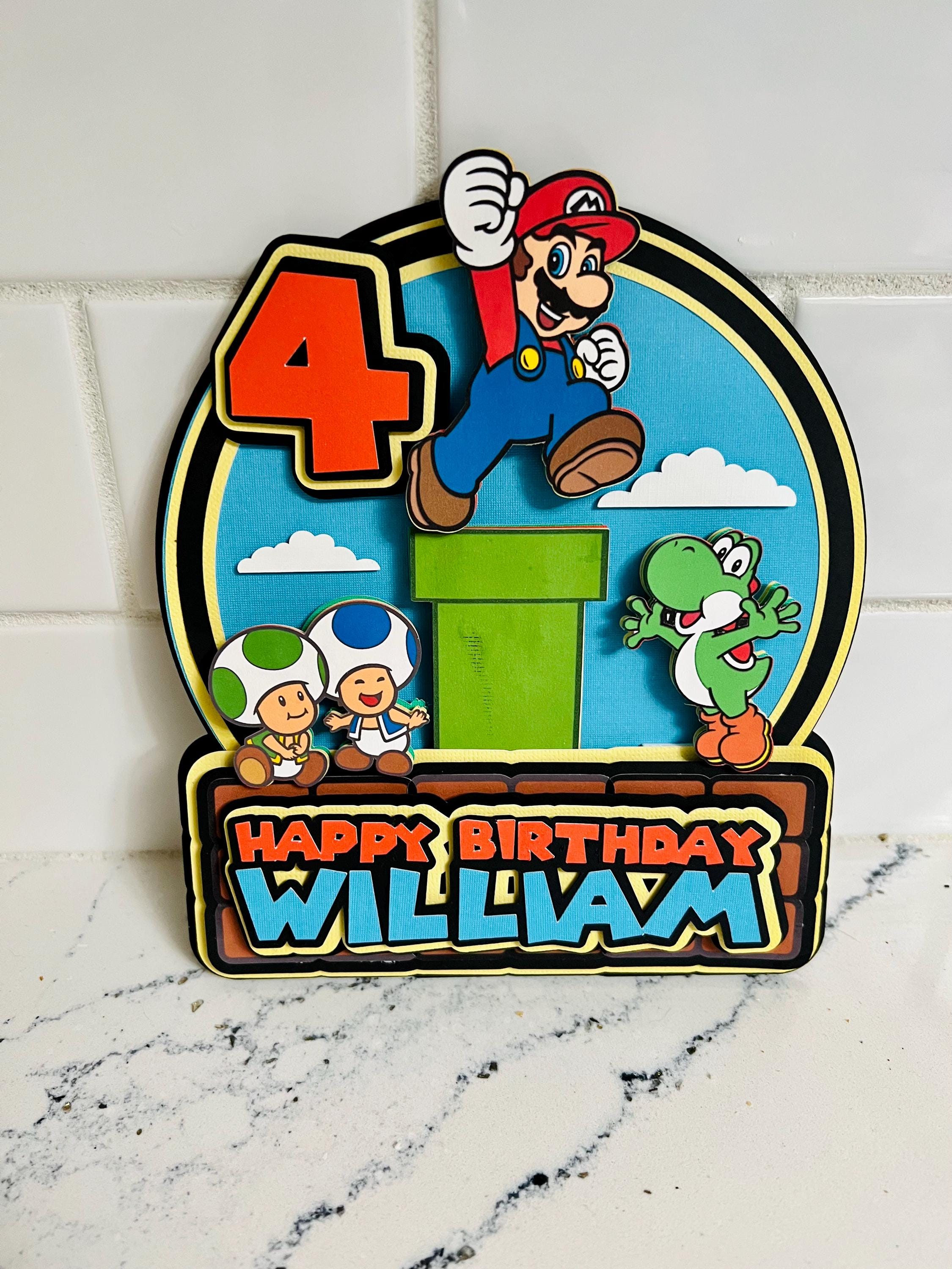 3D Mario Cake Topper - Etsy