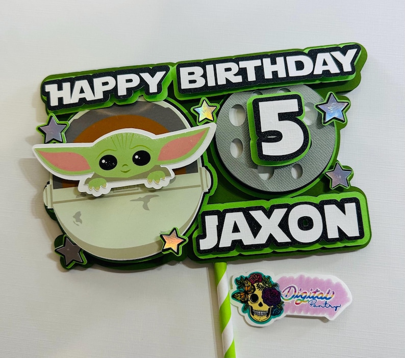 Baby Yoda Cake Topper - Etsy