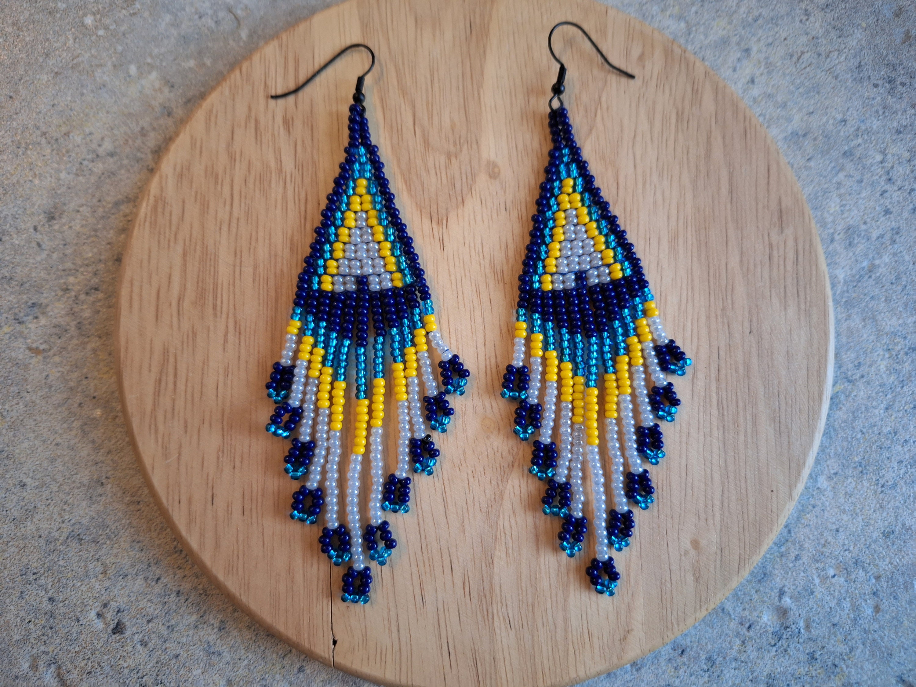 Inspiring Native Tassel Seedbead Earrings/tassel Earrings/colorful ...