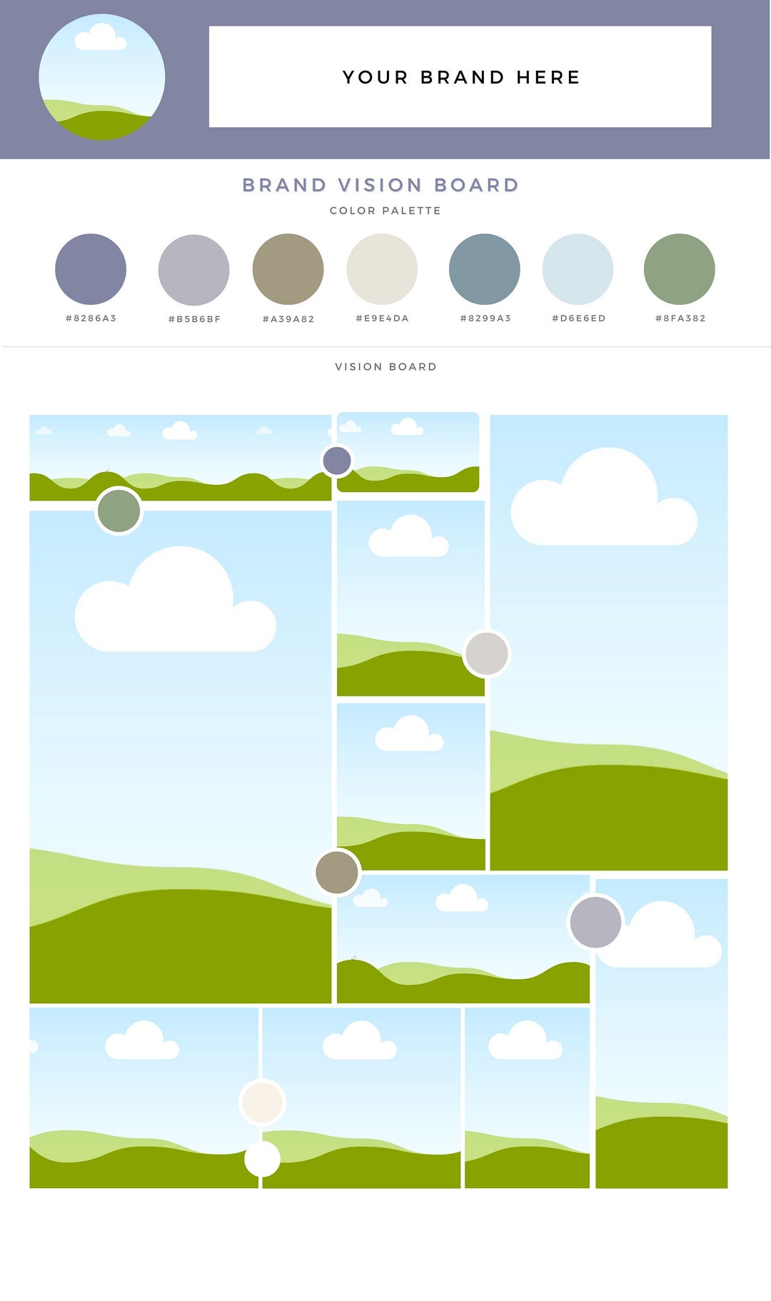 Editable Brand Vision Board, Canva Template, Mood Board - Etsy