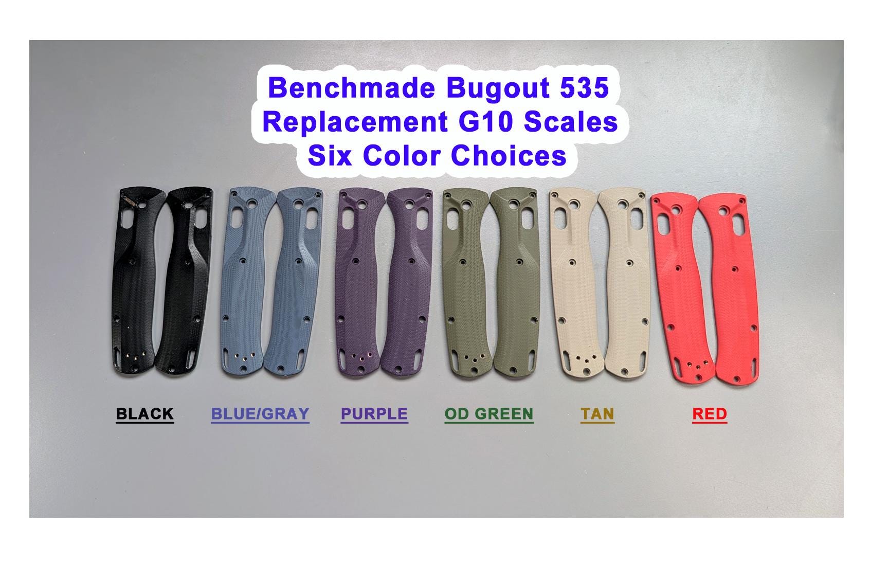 Benchmade Bugout 535 Replacement G10 Scales - 6 Color Choices - Etsy