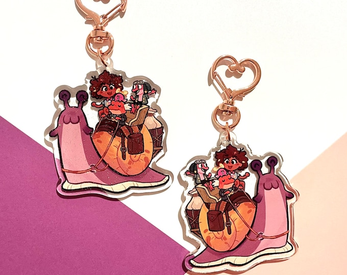 Amphibia Plantar Family Glitter Epoxy Acrylic Charm Anne Sprig Hop Pop ...