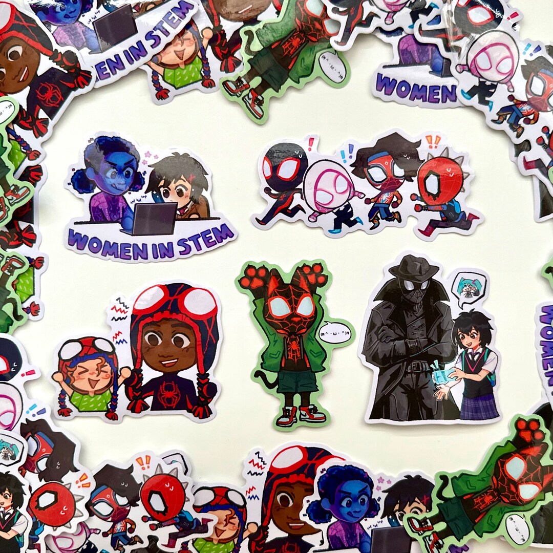 Assorted Spiderverse Vinyl Stickers - Etsy