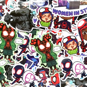 Assorted Spiderverse Vinyl Stickers - Etsy
