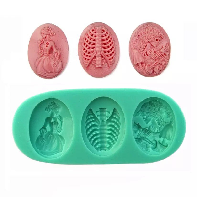 Ribcage Skeleton Skull Silicone Mould Gothic Polymer Clay - Etsy