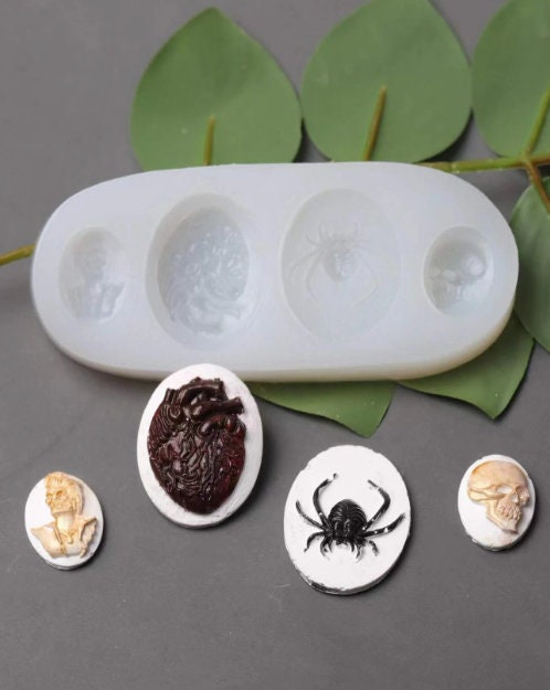 Ribcage Skeleton Skull Silicone Mould Gothic Polymer Clay - Etsy