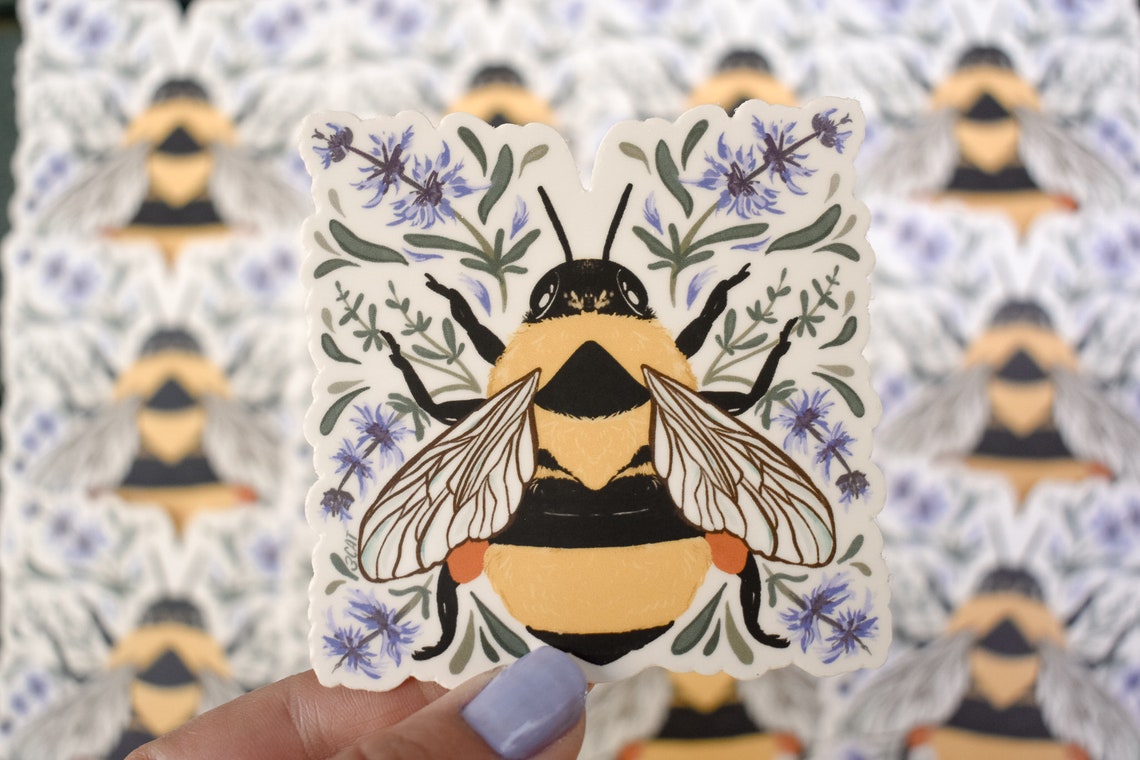Bee Sticker/ Pollinators Sticker / Save the Bees/ Bee Vinyl Sticker ...
