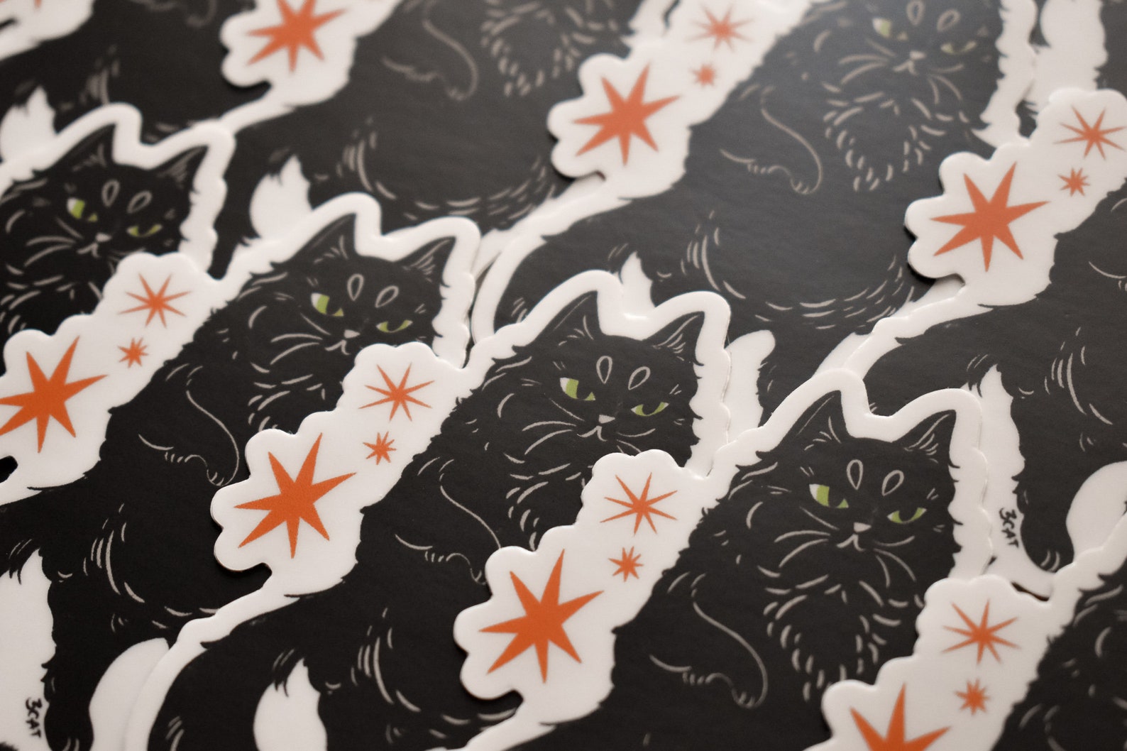 Halloween Cat Sticker / Cat Sticker / Vintage Halloween - Etsy