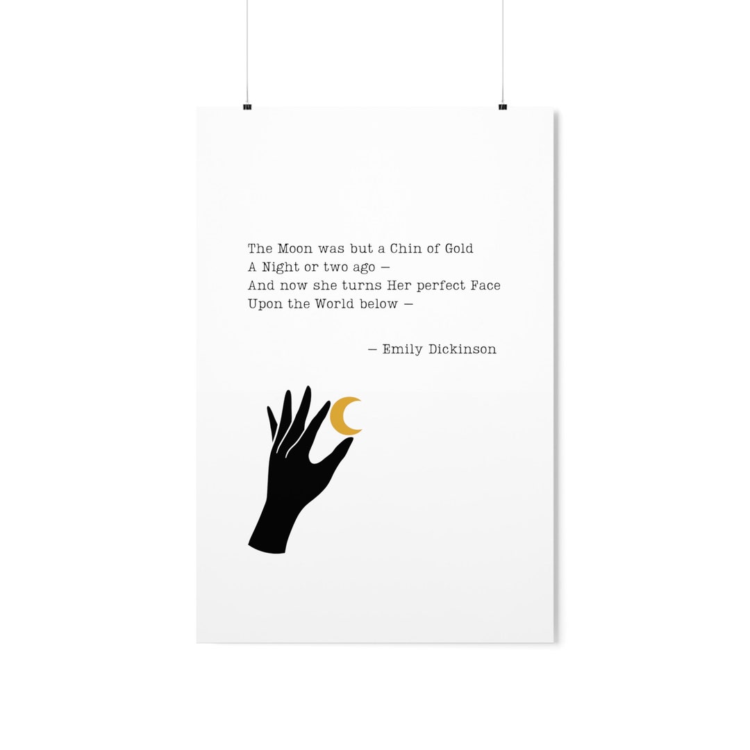 Emily Dickinson Poetry, Poetry Print Poster, Premium Matte Vertical ...