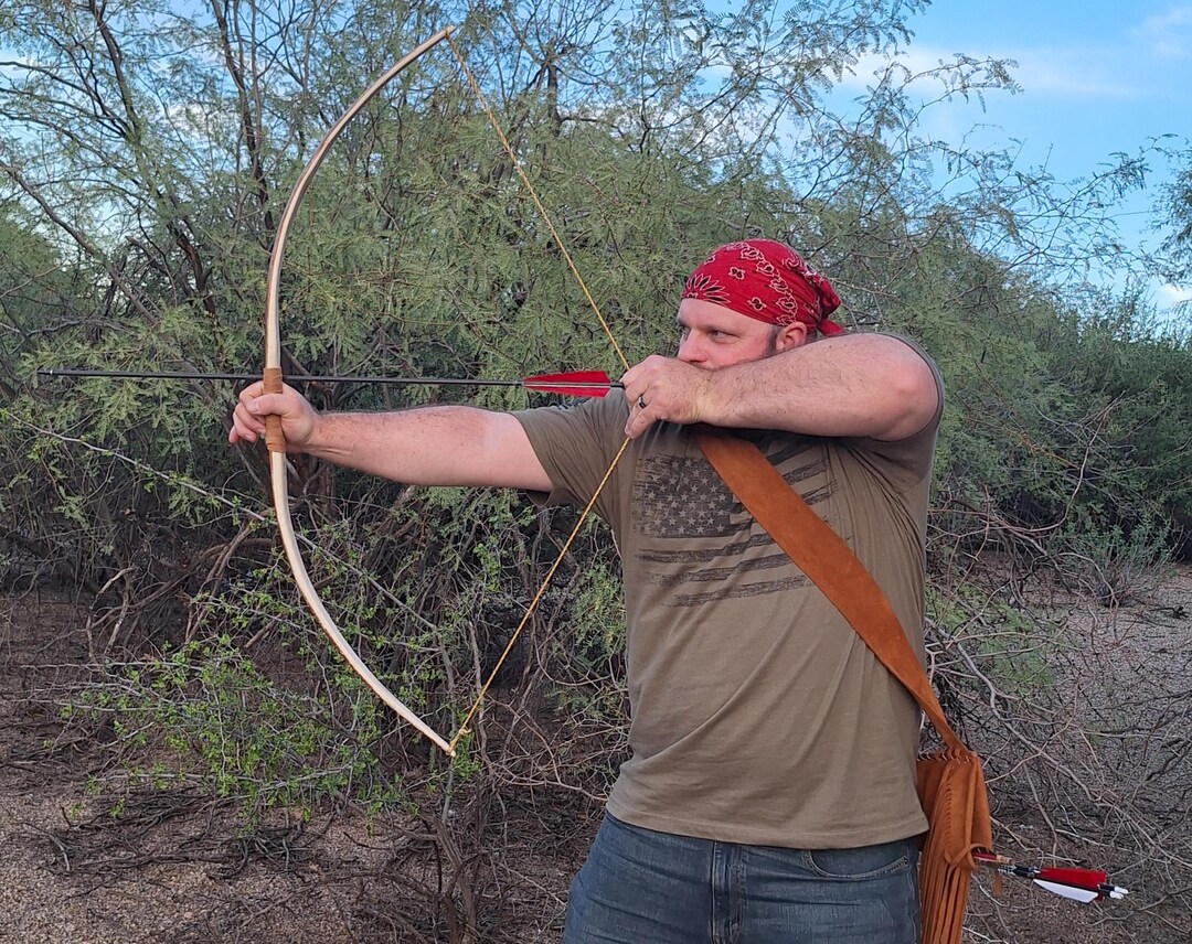 Sinew Backed White Oak Bow 35#@20" - Etsy